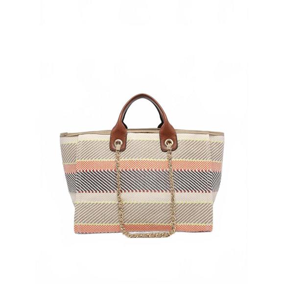 JEN & CO. | Bags | New Jen Co Womens Kristina Vegan Stripe Satchel In ...